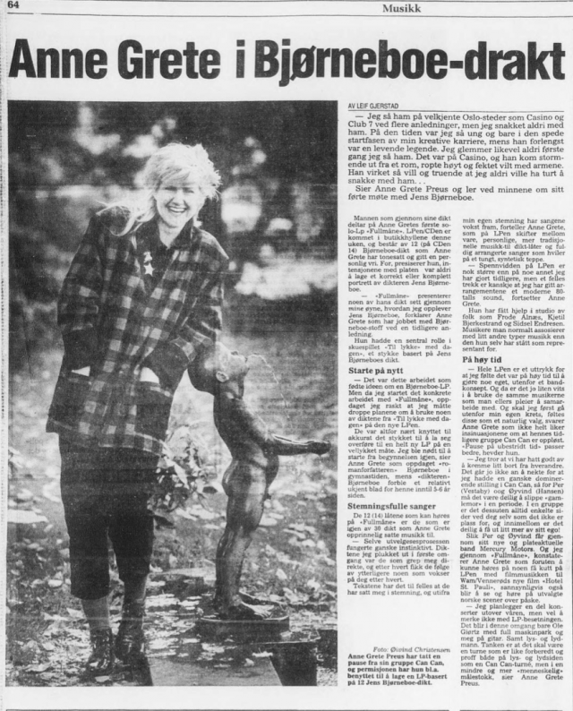 Anne Grete i Bjørneboe-drakt - Leffes Lab