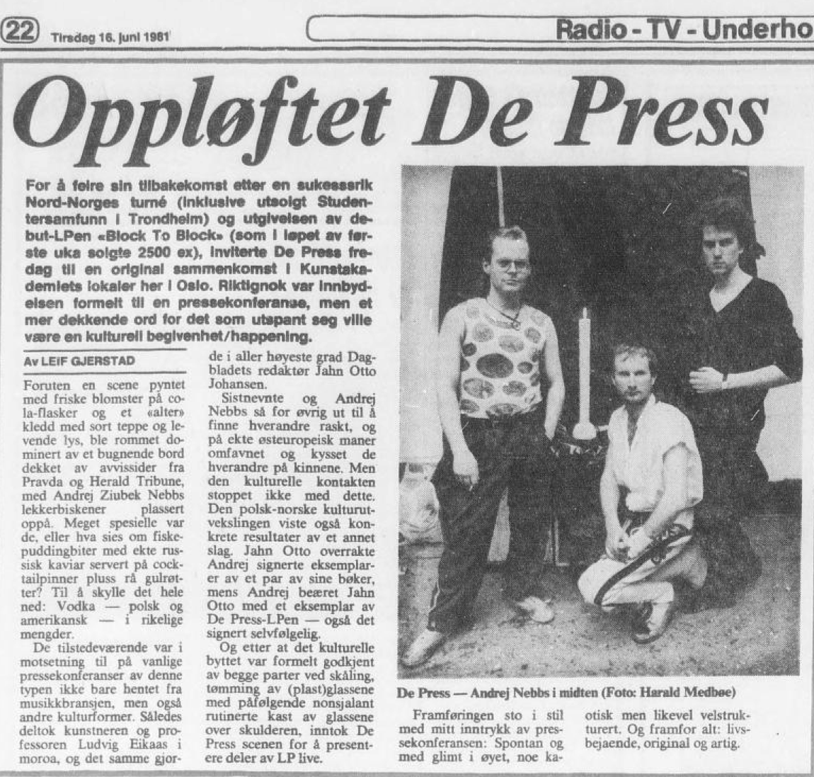 Oppløftet De Press | Leffes Lab