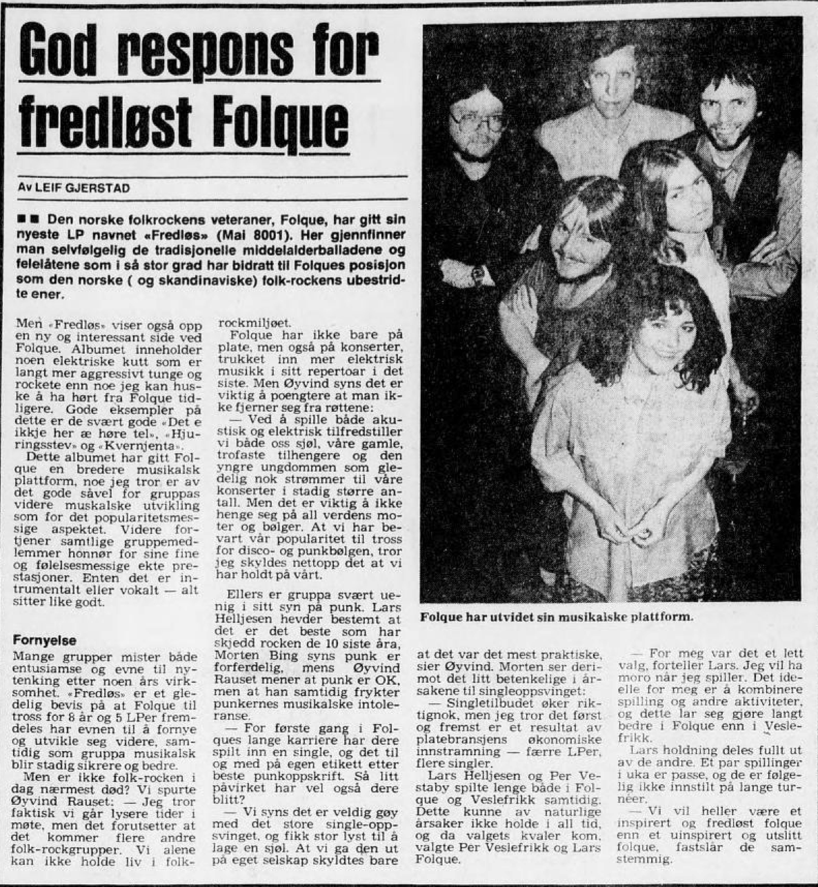 God respons for fredløst Folque - Leffes Lab